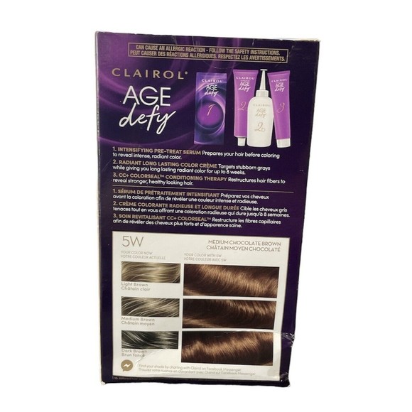 clairol | Hair | Clairol Age Defy 5w Medium Chocolate Brown Radiant ...